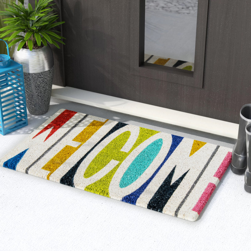 Novogratz Aloha Welcome 30" x 18" Non-Slip Indoor / Outdoor Door Mat ...
