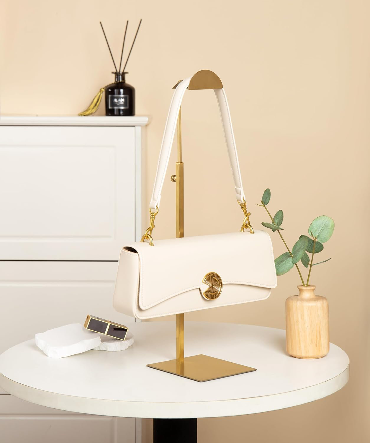 CHUANGWENYI 3 Pack Gold Purse Display Rack Stainless Steel Handbag ...