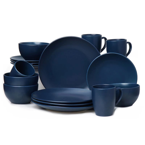 Brayden Studio Teddrick 16 Piece Ceramic Dinnerware Set - Service for 4 ...