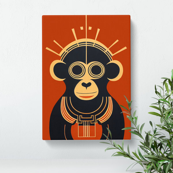 Latitude Vive Abstract Monkey Art No.4 - Wrapped Canvas Print | Wayfair ...