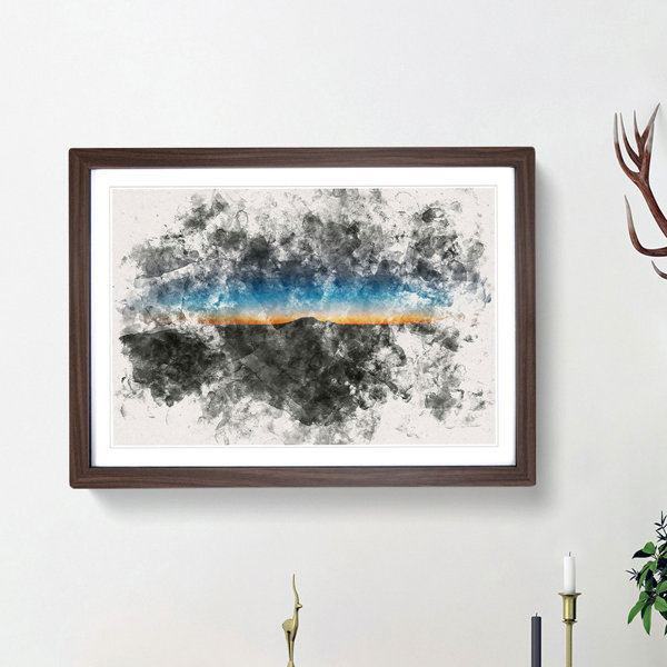East Urban Home Sunset over Mount Meru in Tanzania Watercolour ...