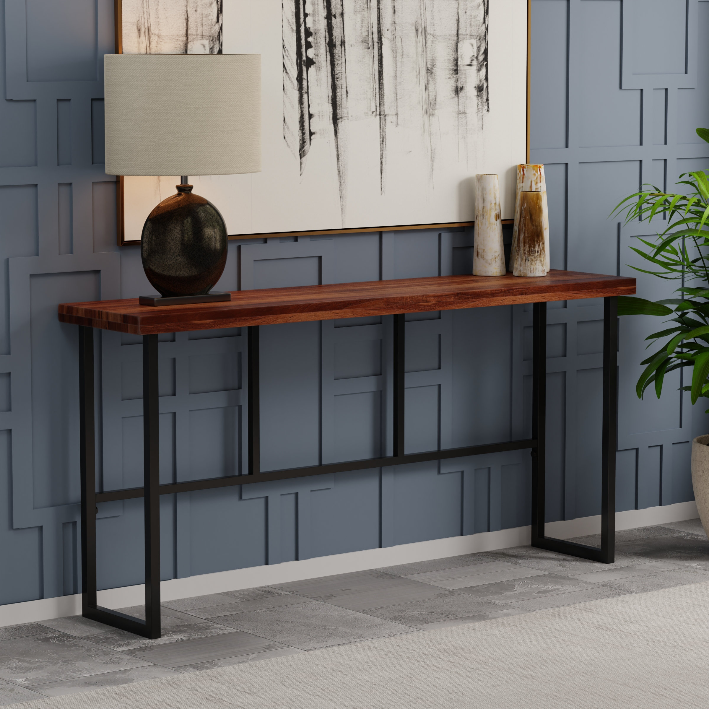 17 Stories Esterly 70" Indian Rosewood Solid Wood Console Table ...