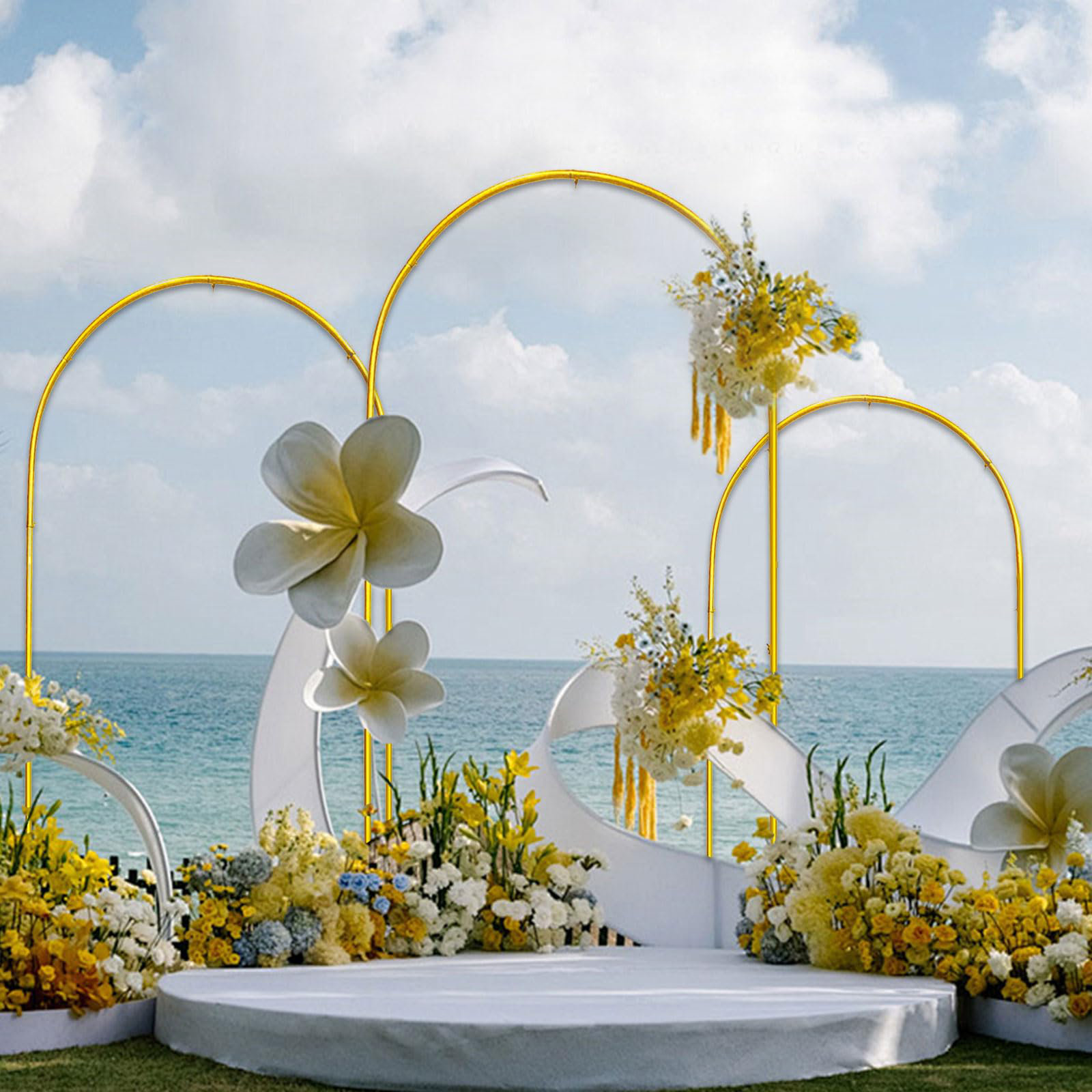 IFBECT Metal Arch Backdrop Stand Set of 3（6FT,5FT,4FT） | Wayfair
