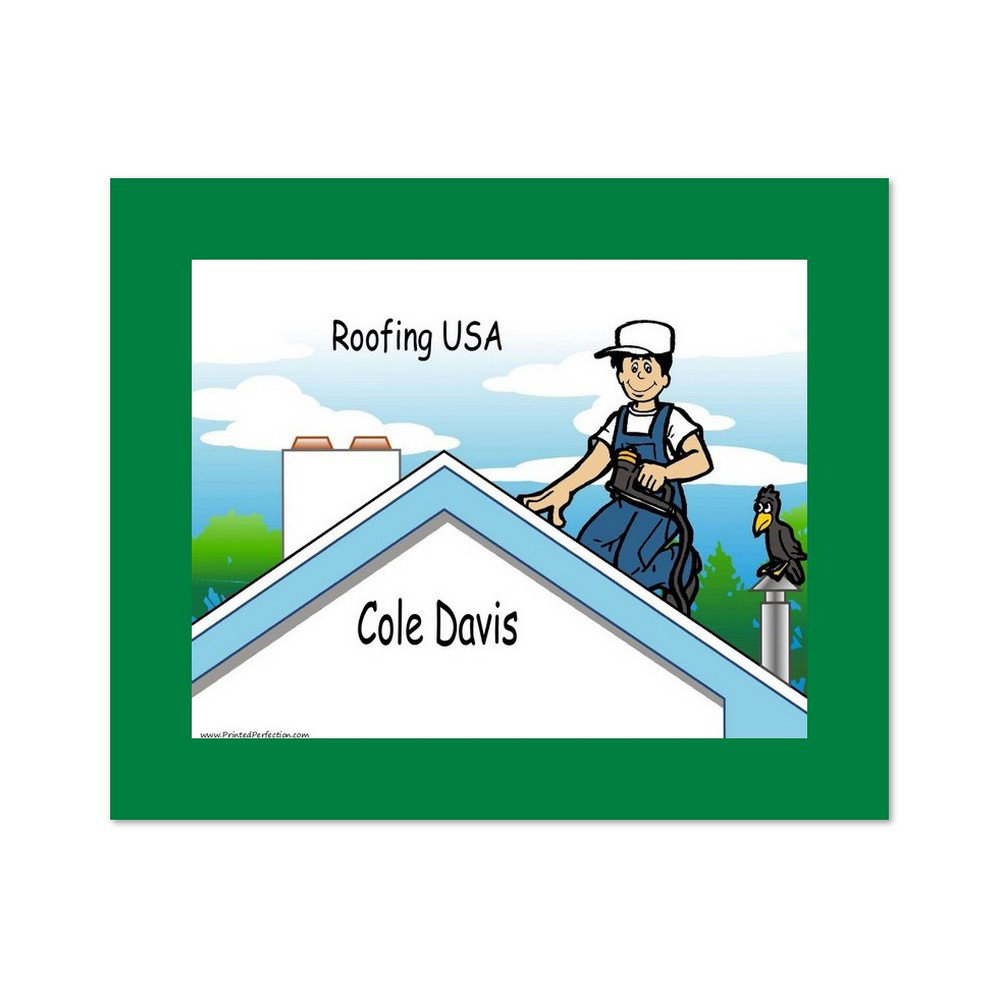 Printed Perfection Personalized Roofer Male Cartoon Caricature with a ...