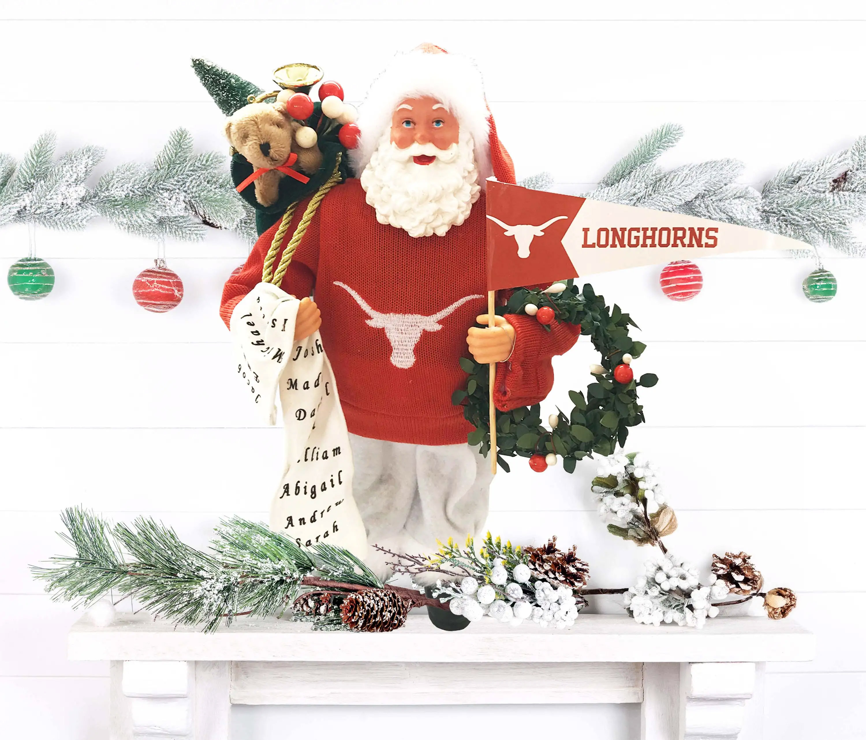 Santa's Workshop NCAA 12" Texas Longhorns Proud Santa | Wayfair