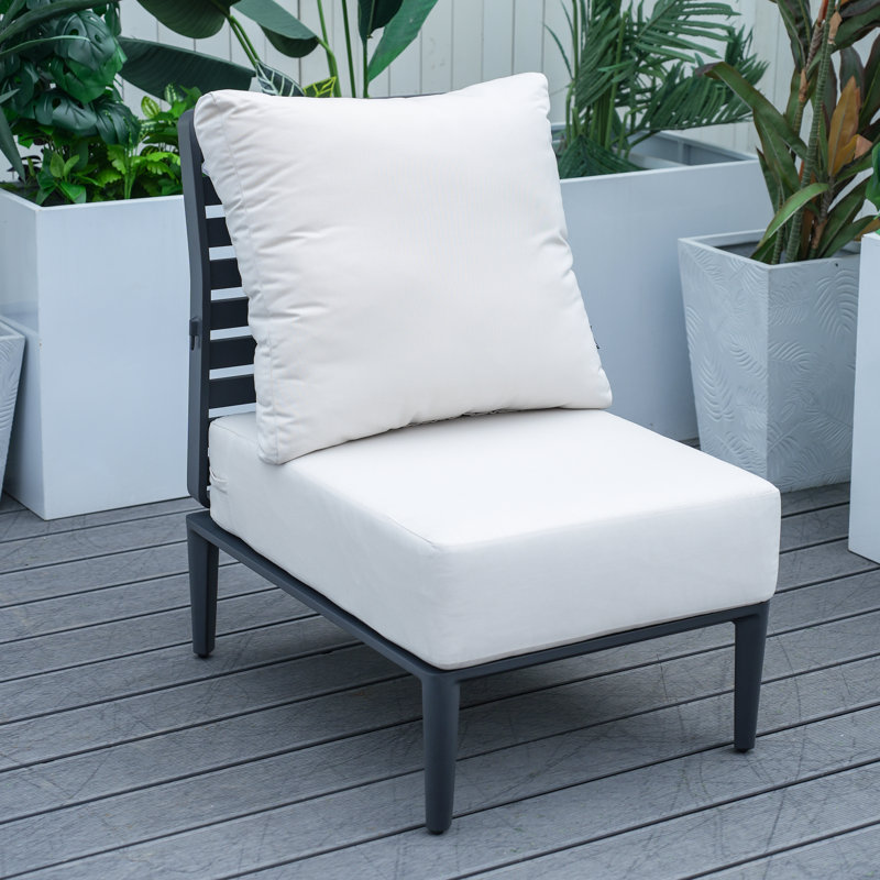 Direct Wicker Hudson Aluminum Middle Sofa With Cushions | Wayfair