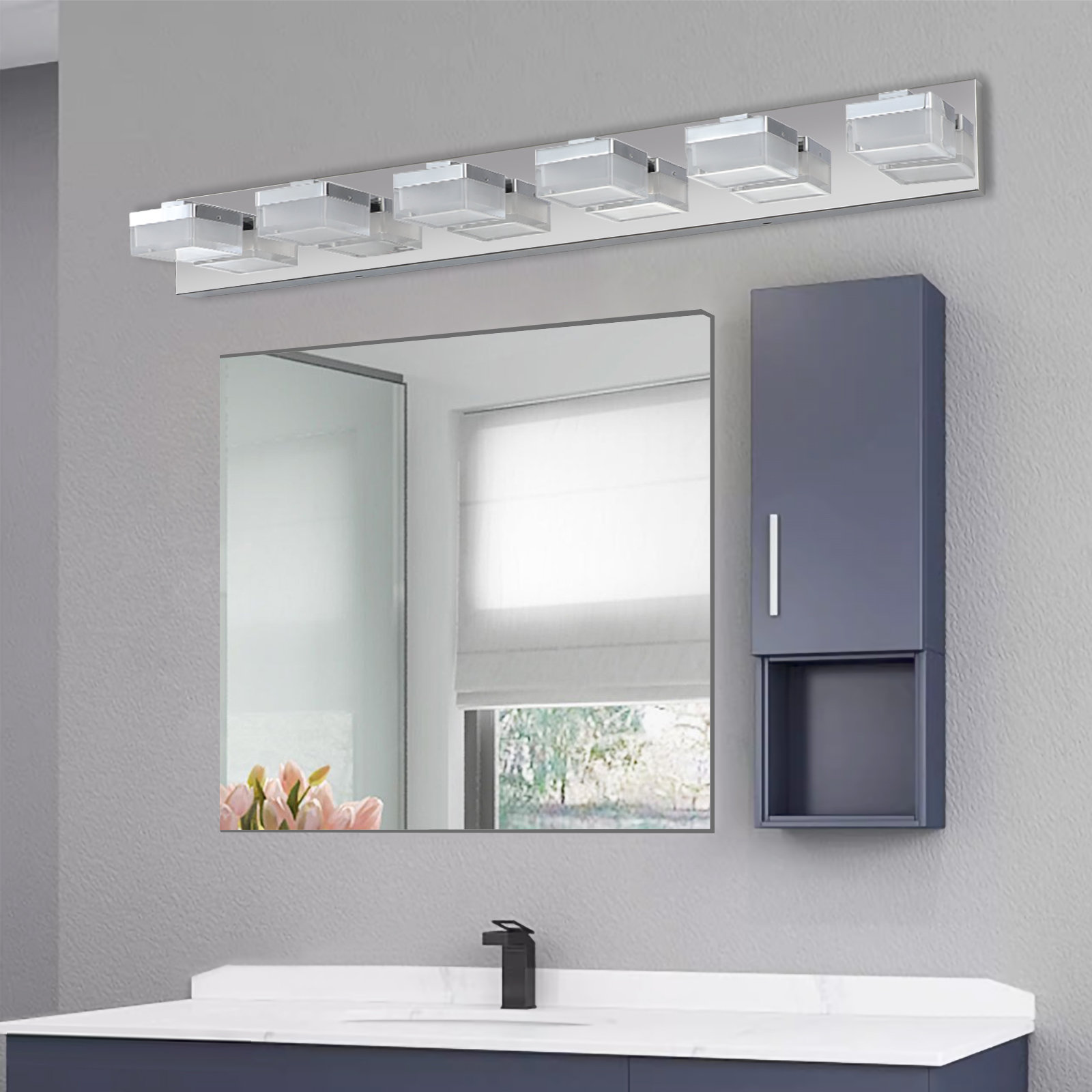 Wrought Studio Modern 6-Light LED Vanity Mirror Light Fixture for ...