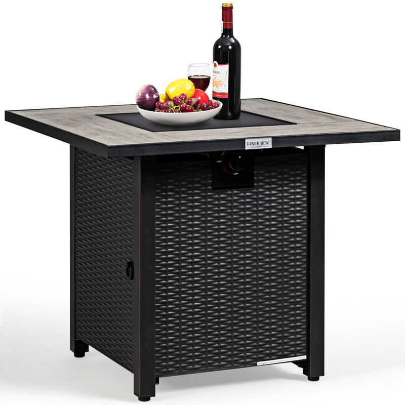 Latitude Run® 25" H x 30" W Steel Propane Outdoor Fire Pit Table | Wayfair