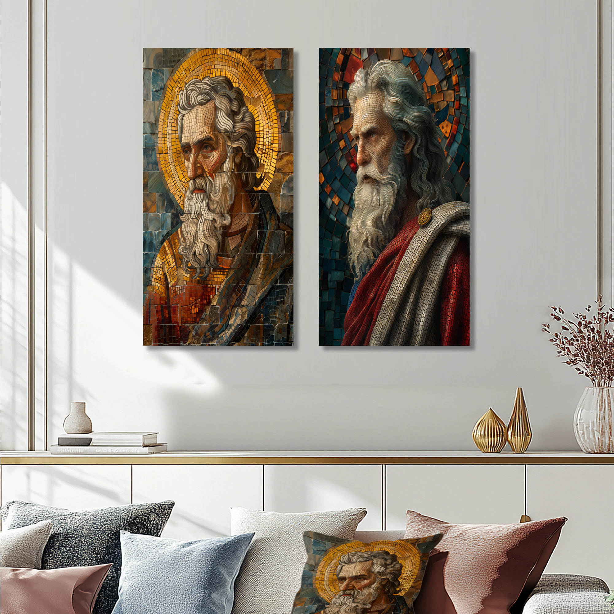 Astoria Grand Byzantine Mosaic Of King Arthur III - Religious Landscape ...