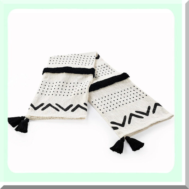 BRBCA Chic Boho Tufted Cotton Throw Blanket - Modern Striped Design ...