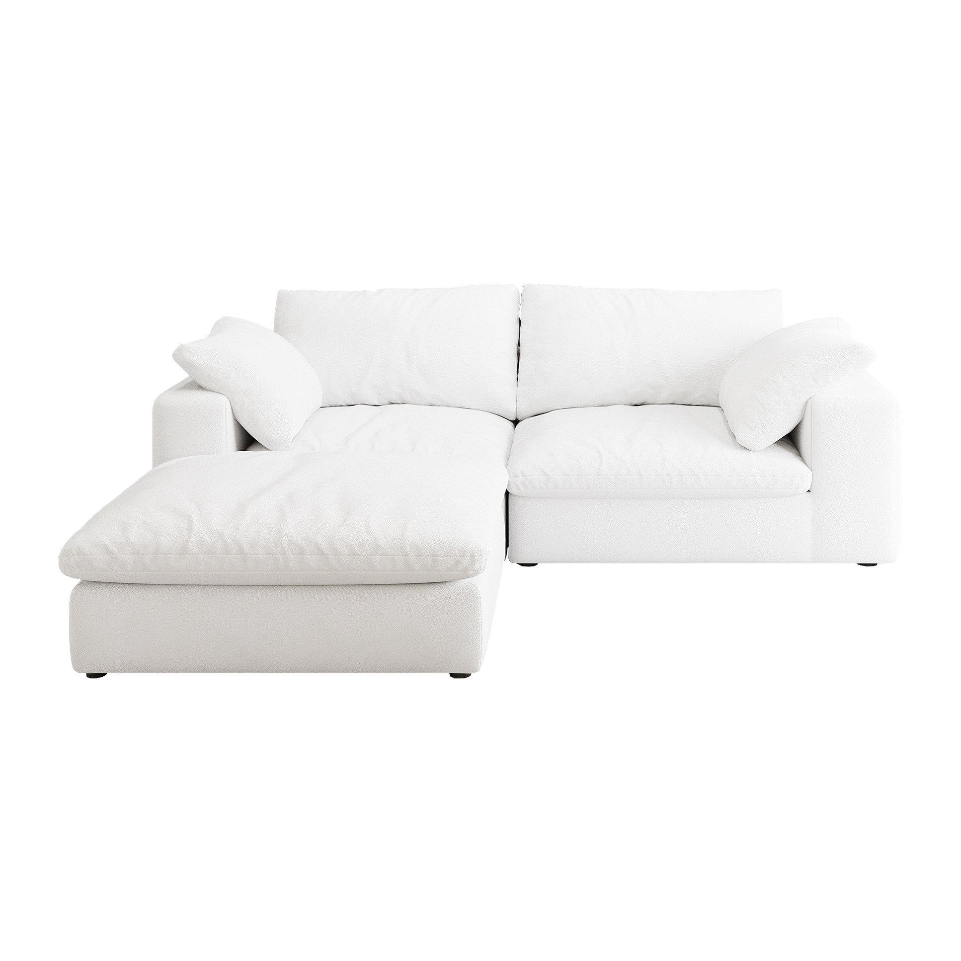 Orren Ellis 160" Modular Cloud Sectional : Feather Filled L Shaped ...