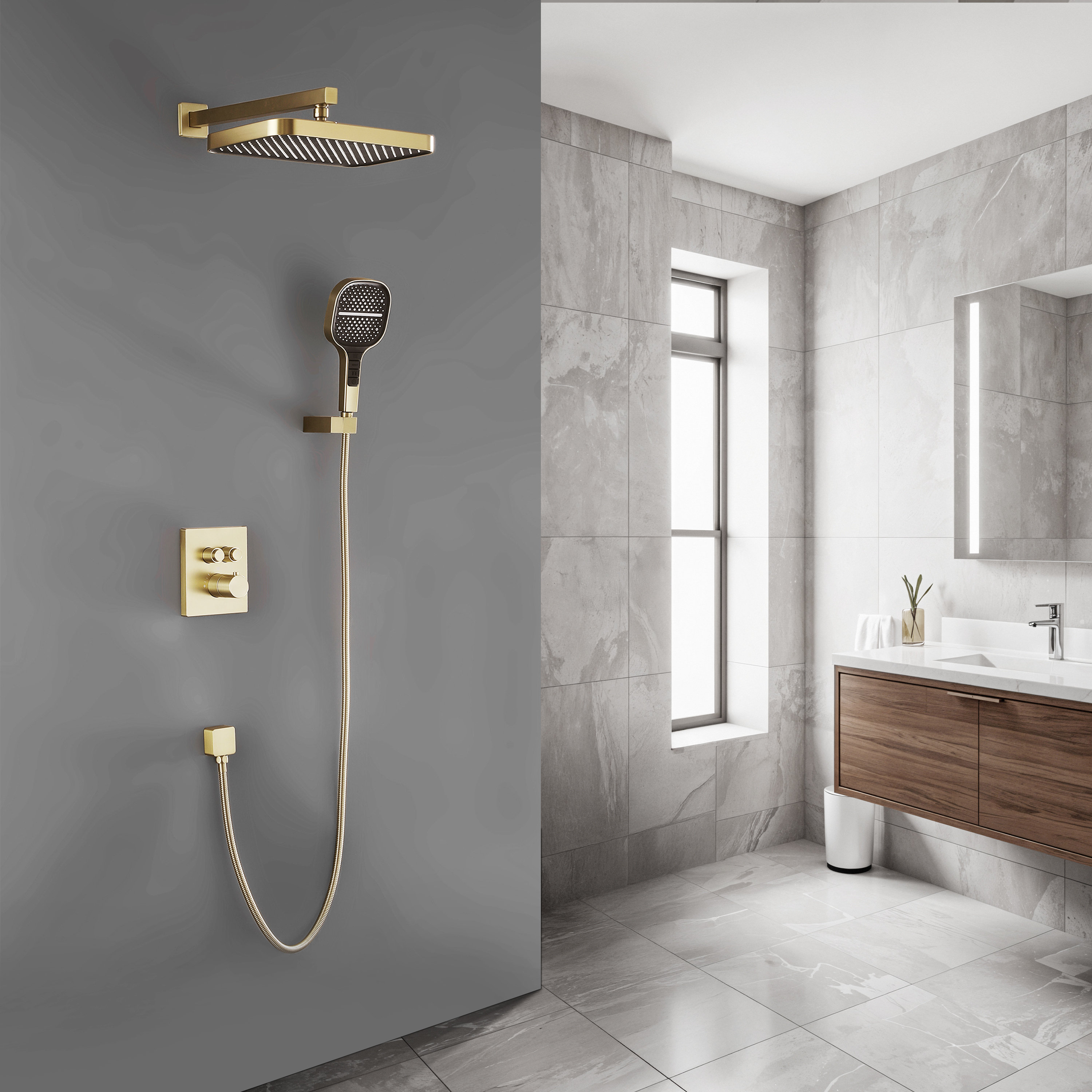 Selected Complete Shower System with Rough in-Valve - Wayfair Canada