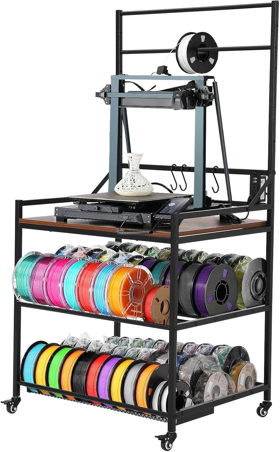 Latitude Run® 3D Printer Rack with Filament Storage, 3D Printer Table ...