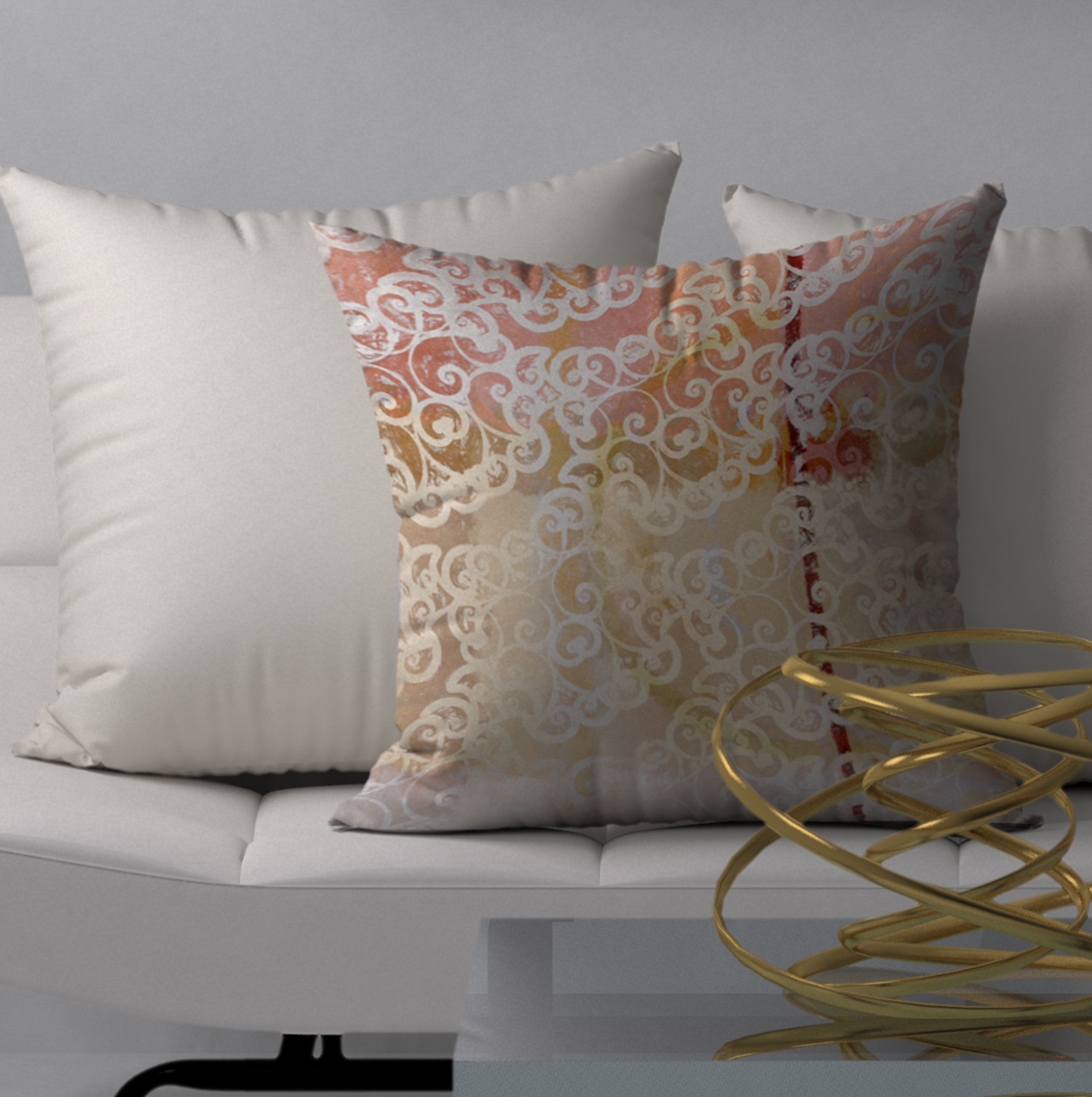 LeRoi Products Munchy Glamorous Square Pillow Cover & Insert | Wayfair