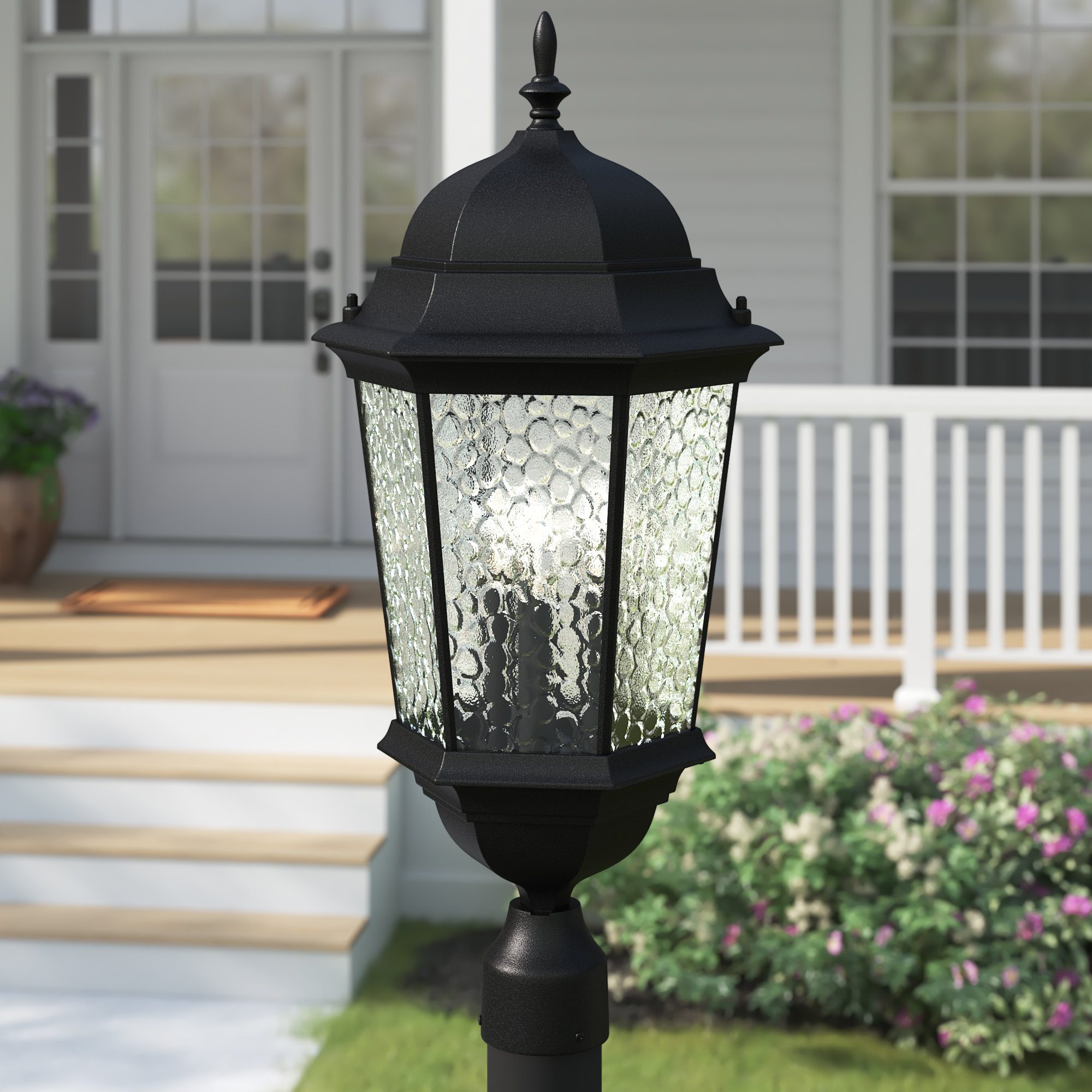 Lark Manor™ Heaney Black 3 -Light 28" H Hardwired Lantern Head | Wayfair