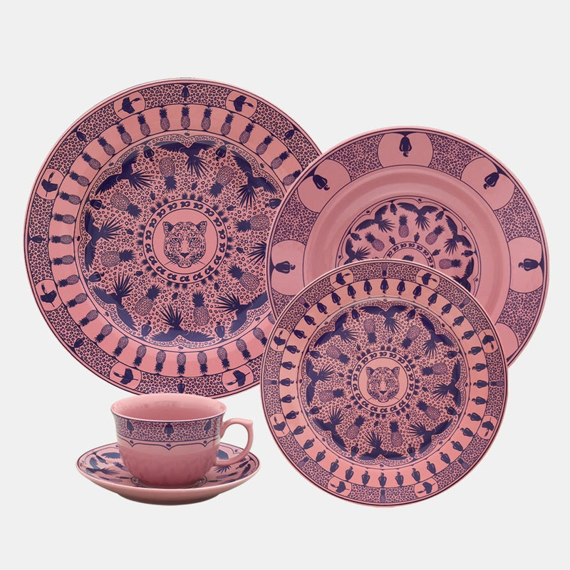 Oxford Flamingo Terra Brasilis, Utopia Porcelain 20-piece Dinnerware ...