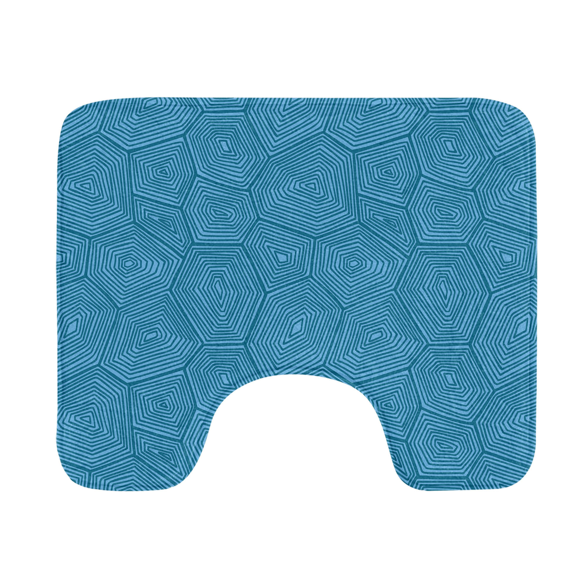 East Urban Home Turtle Toilet Mat U-Shape Bathroom Rug 20" Petrol Blue ...