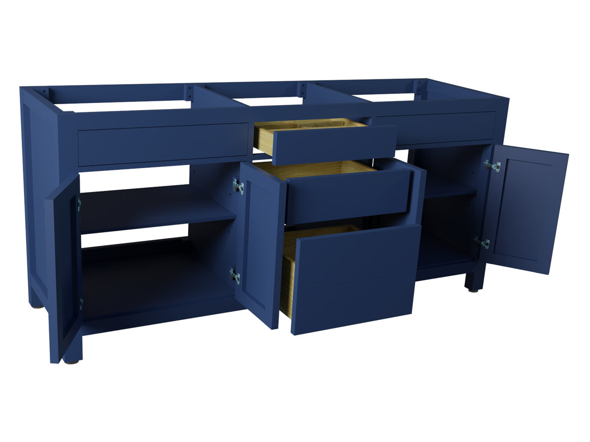 Home Surplus Dayton 72'' Double Bathroom Vanity Base Only | Wayfair