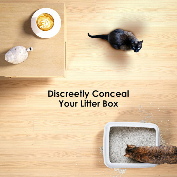 Tucker Murphy Pet™ Hidden Cat Litter Box Furniture Cat Cabinet With ...