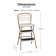 COSCO Stylaire Steel Retro Chair + Step Stool with Flip-Up Vinyl Seat ...