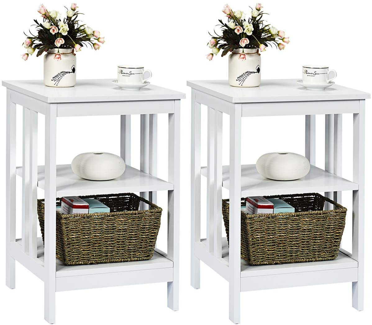 Latitude Run® 3-Tier Wooden End Table with Side Bars & Reviews | Wayfair
