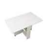 Ebern Designs Fully Unfolded 51.18 Inches White Foldable Table ...