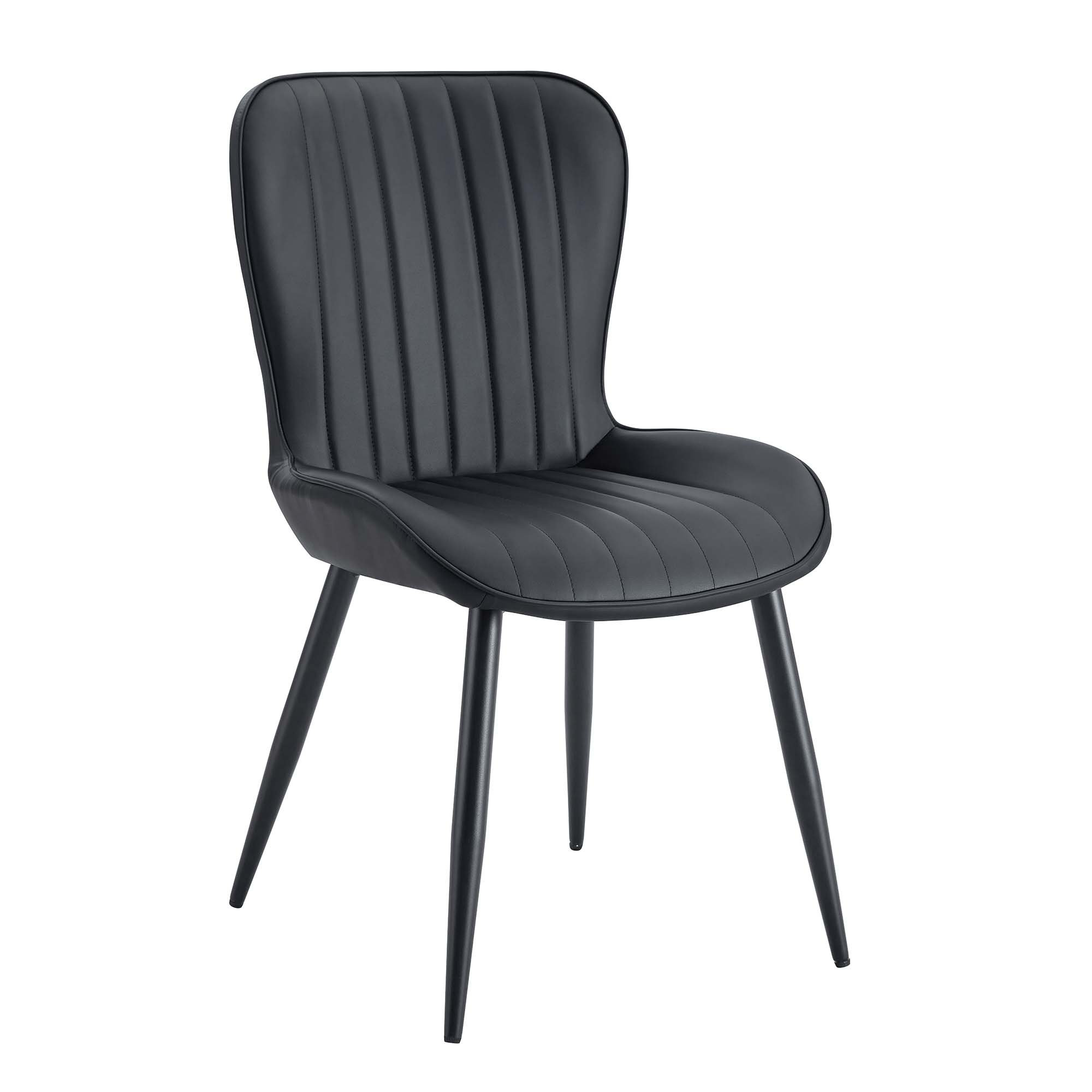 George Oliver Minimalist Ergonomic Dining Chair With A Comfortable ...