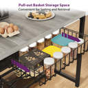 17 Stories 46''W Kitchen Island With Storage, Bakers Rack With 5 Racks ...