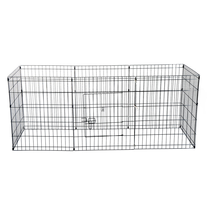 Archie & Oscar Chalk 61cm 8 Panel Indoor/Outdoor Metal Pet Pen ...
