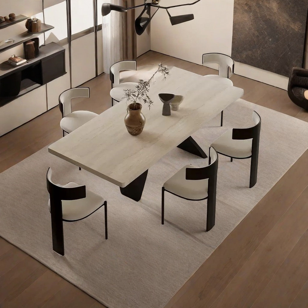 Animoe D Furniture Ancient style light luxury simple dining table set ...