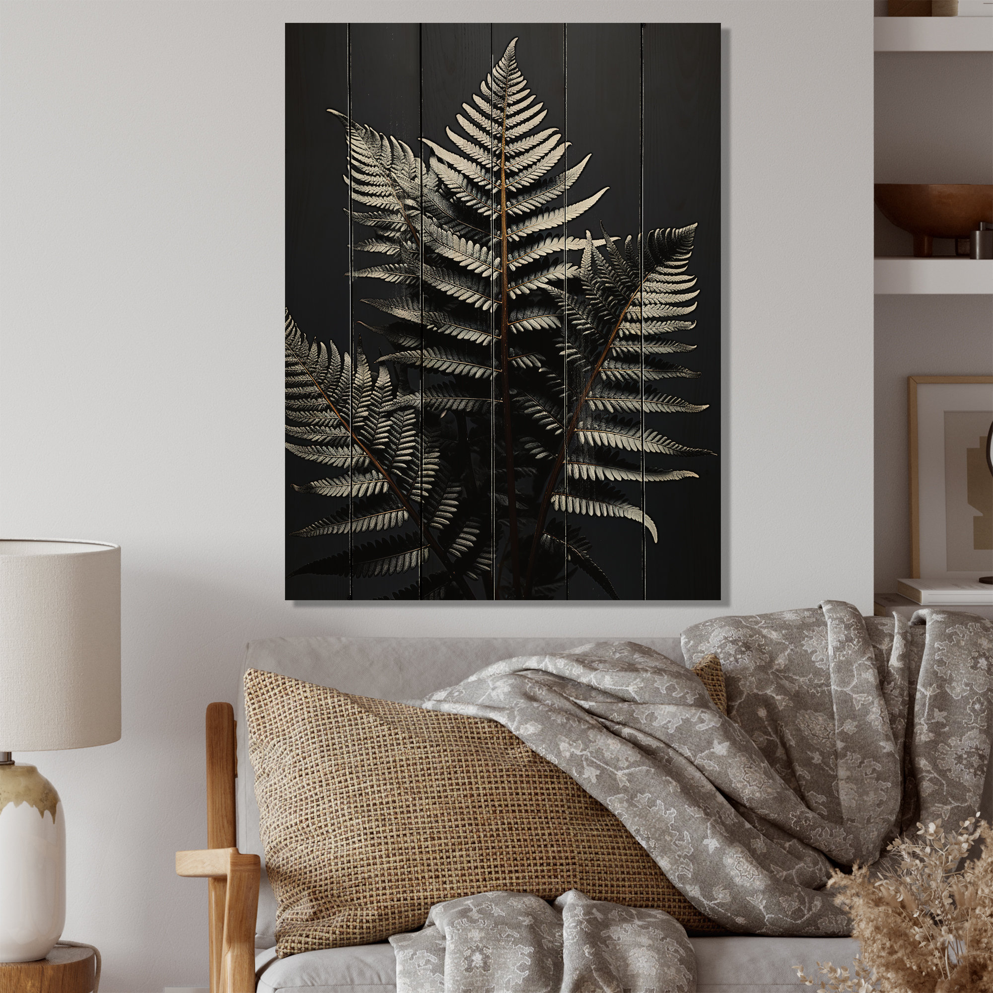 Bay Isle Home™ Ferns Bronze Harmony II On Wood Print | Wayfair