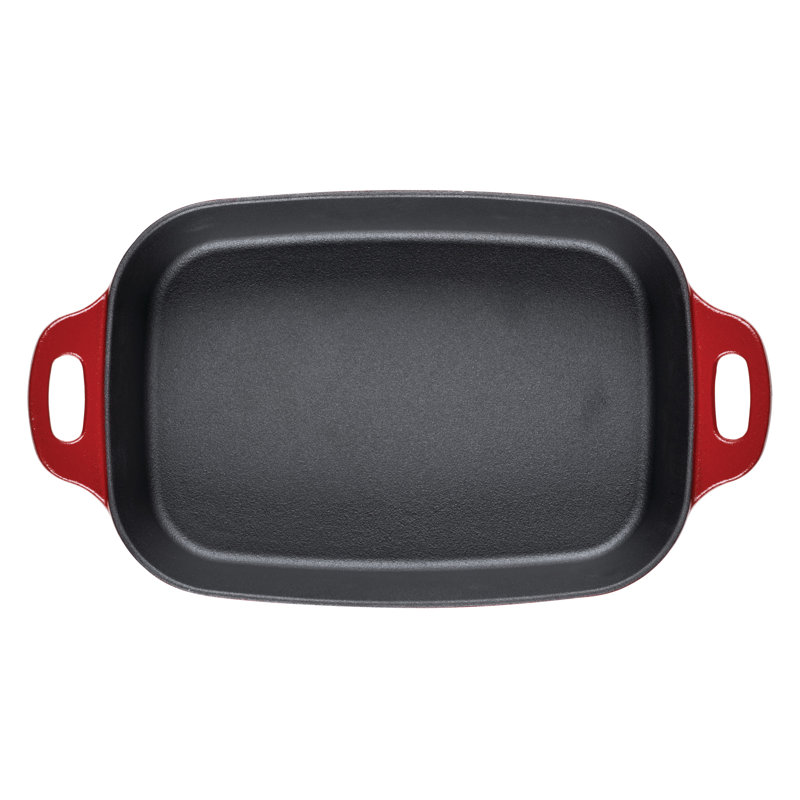 Rachael Ray NITRO Cast Iron Roaster / Roasting Pan, Induction-suitable ...