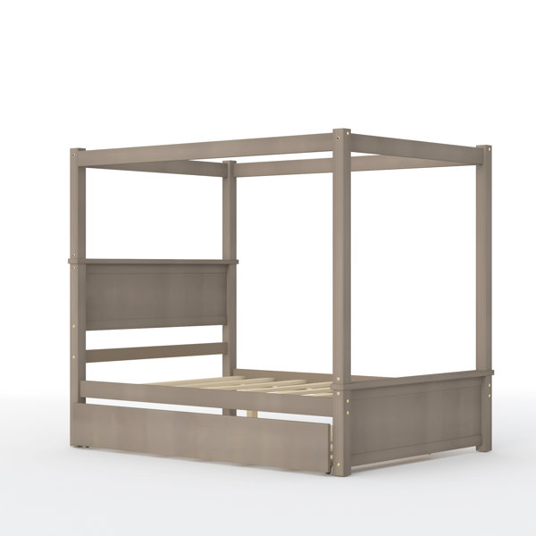 Isabelle & Max™ Luff Full Canopy Bed with Trundle | Wayfair