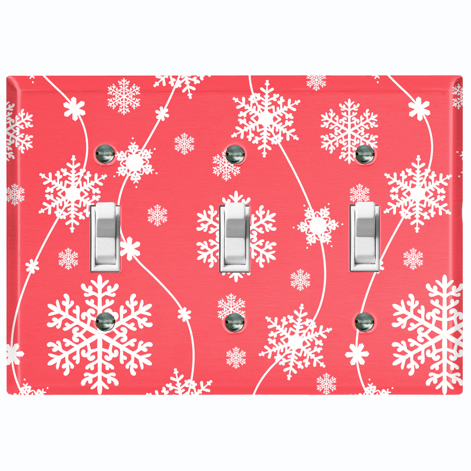 WorldAcc Christmas 3-Gang Toggle Light Switch Wall Plate | Wayfair