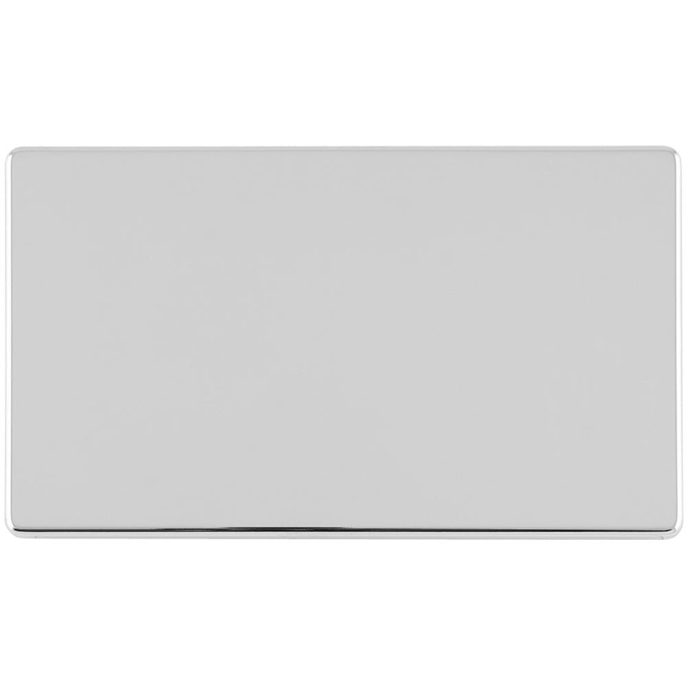 Loops Direct Double SCREWLESS Blanking Plate Round Edged Wall Box Hole ...
