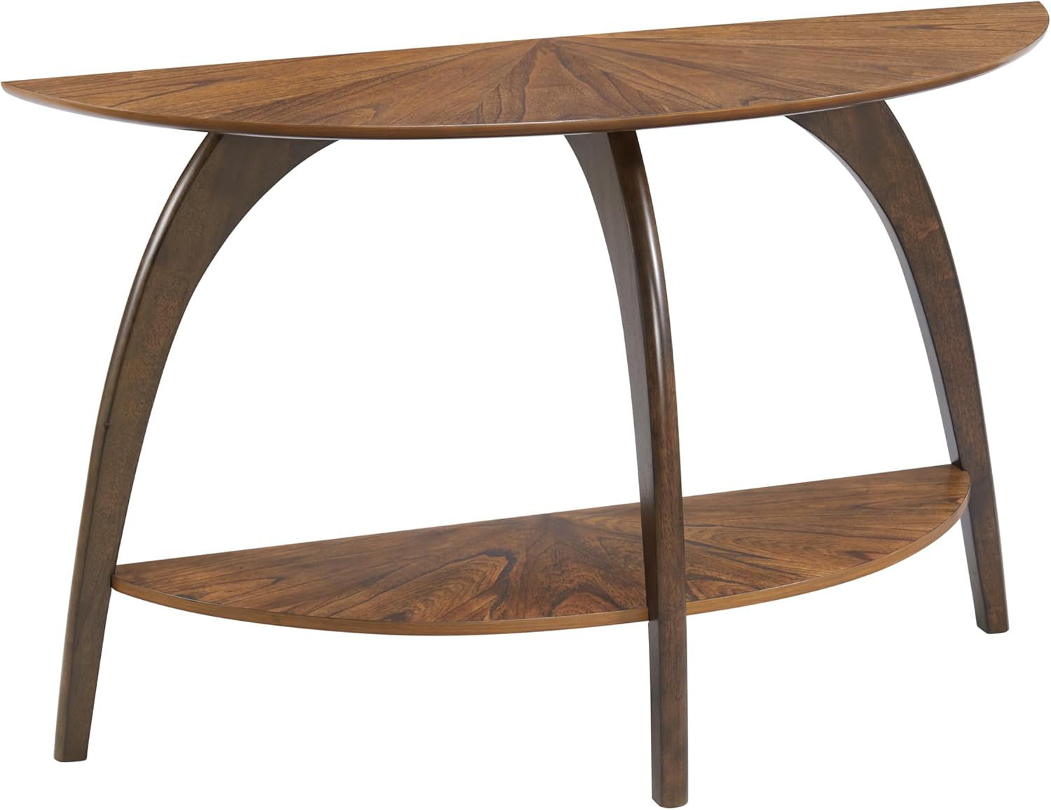 Corrigan Studio® Mid-Century Modern Half-Moon Sofa Console Table With ...