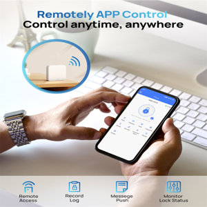 Blacksmith Smart Door Lock, Fingerprint APP Handle Deadbolt | Wayfair