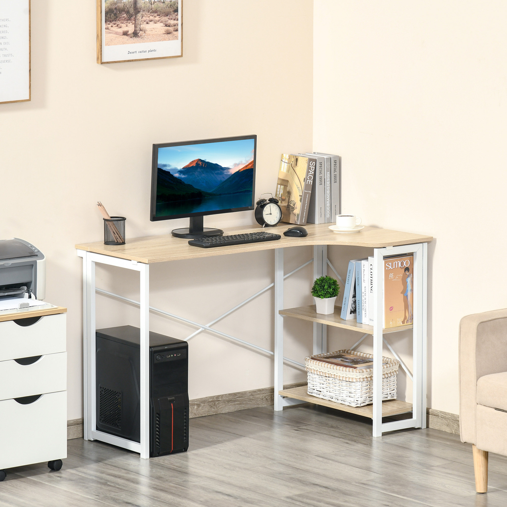 The Seasonal Aisle Barnabas L-Shape Computer Desk & Reviews | Wayfair.ie
