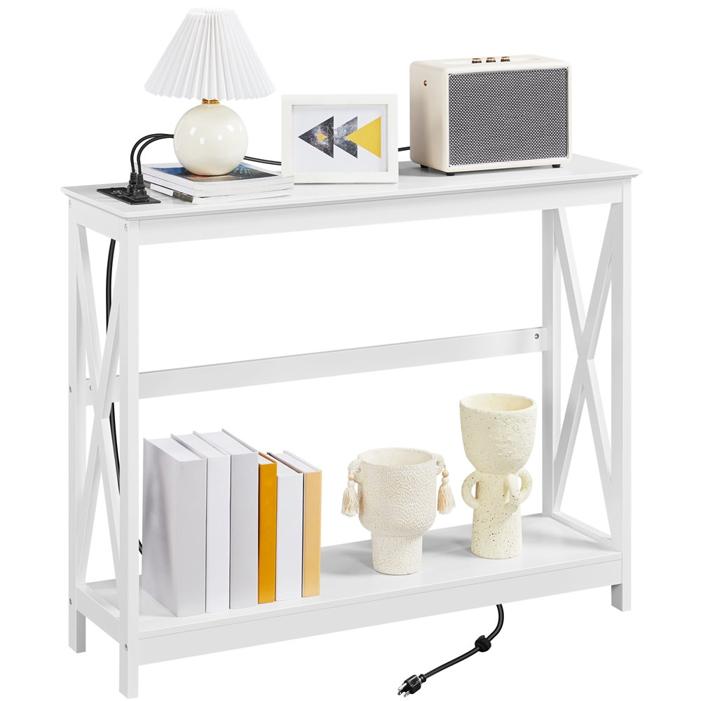 Breakwater Bay 40'' W Console Table with USB Ports and Outlets ...