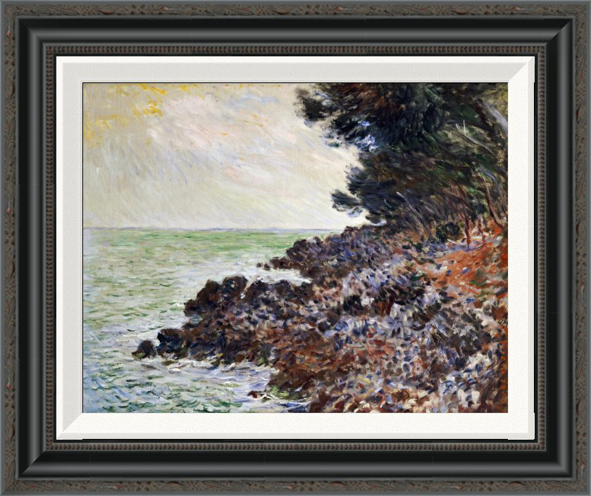 Vault W Artwork 'Cap Martin' by Claude Monet Framed Painting Print ...