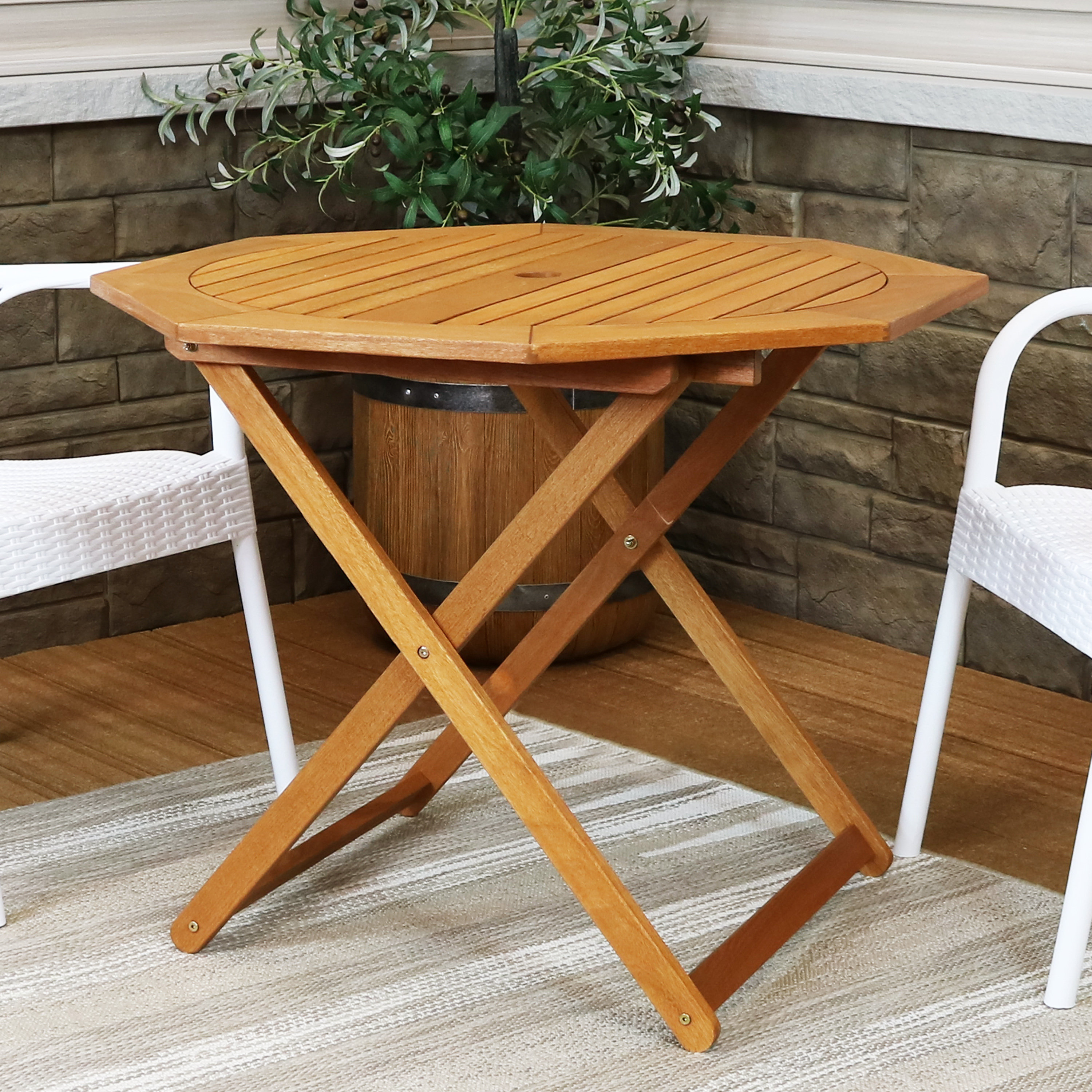 Rosecliff Heights Heilig Meranti Solid Wood 2-Person Bistro Table with ...