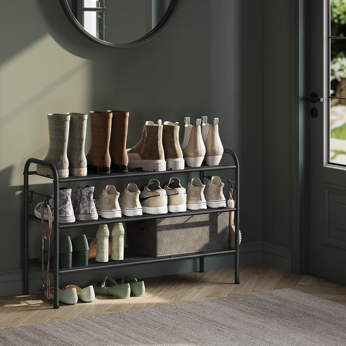 Hokku Designs 15 Pair Stackable Shoe Rack | Wayfair