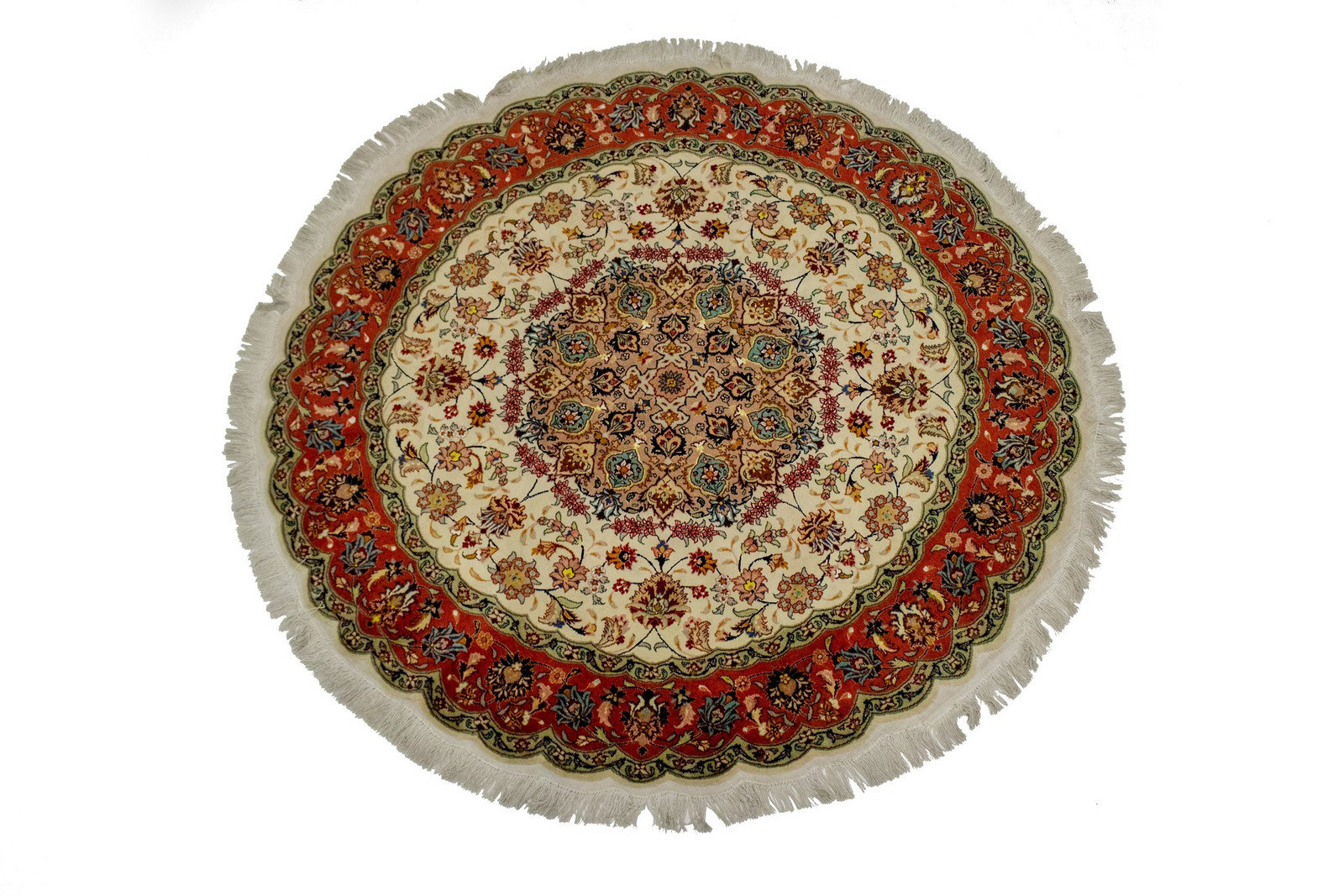 Isabelline Orneta One-Of-A-Kind Cream Traditional 5'5X5'5 Oriental ...