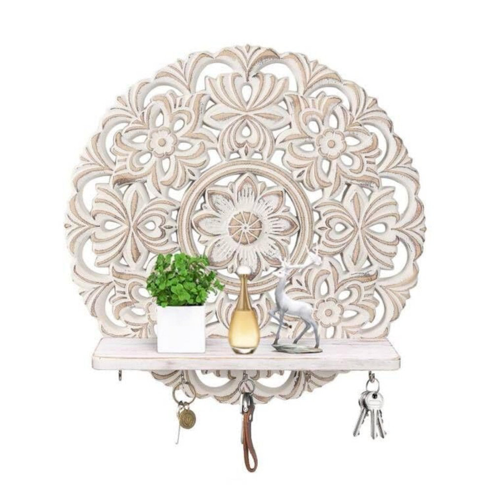 OUMIKEJI Farmhouse Vintage Key Holder Wall Decorative Key Hooks Home ...