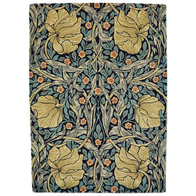 William Morris Floral Handmade Tufted Wool Bullrush Area Rug | Perigold