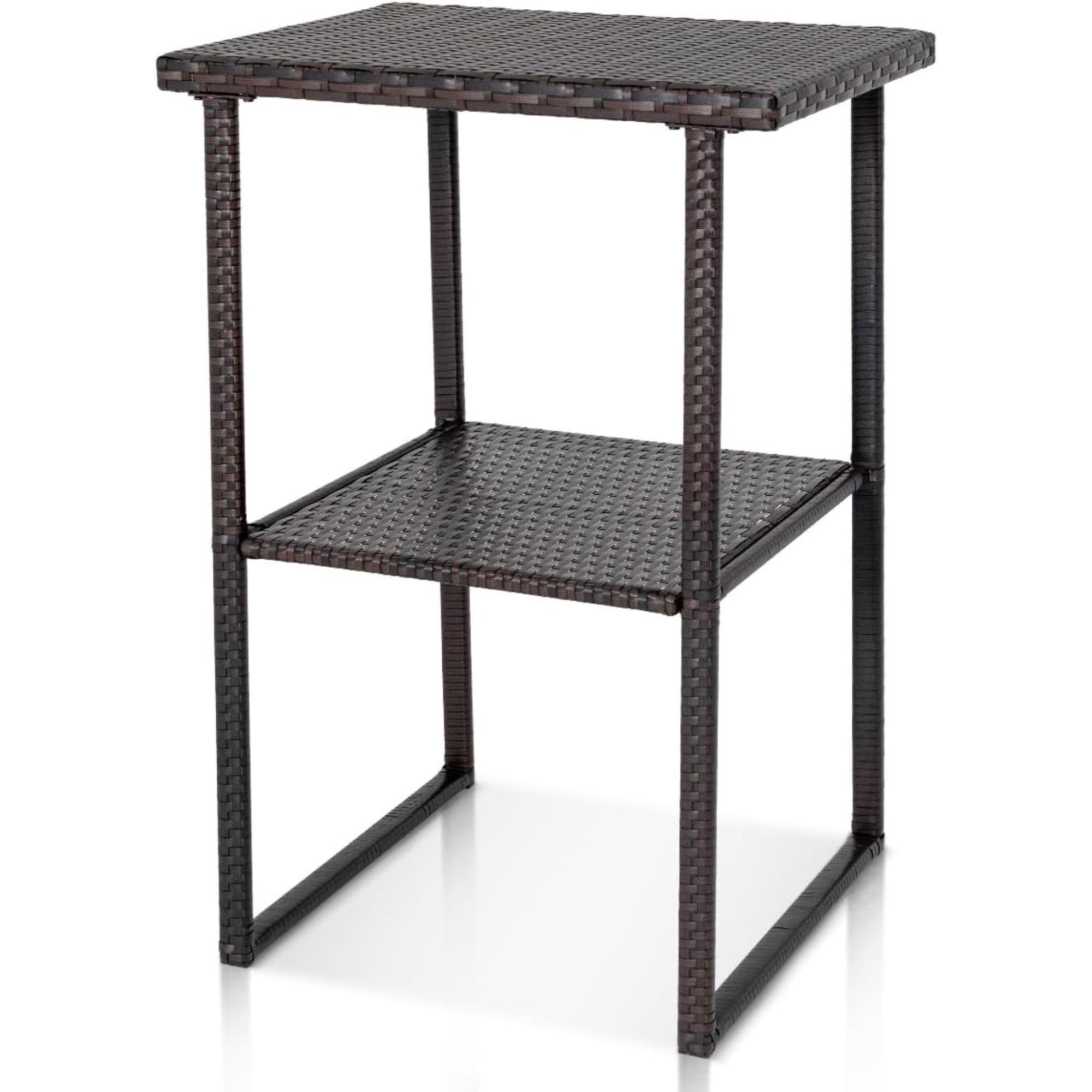 Dakota Fields Wicker Bar Table Counter Height Patio High Top Dining ...