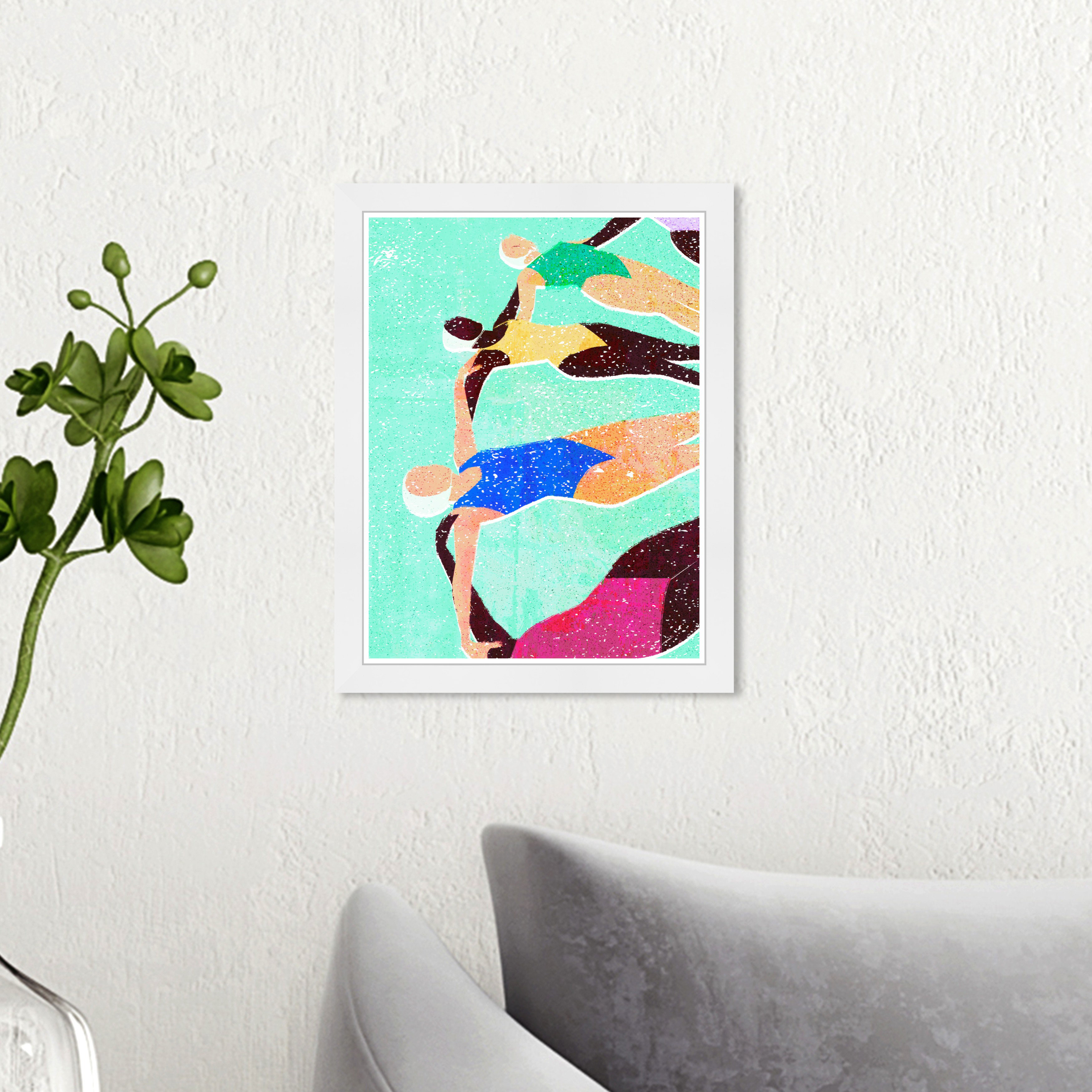 Ebern Designs " Sports And Teams Pool Angels Swimming " Painting Print ...