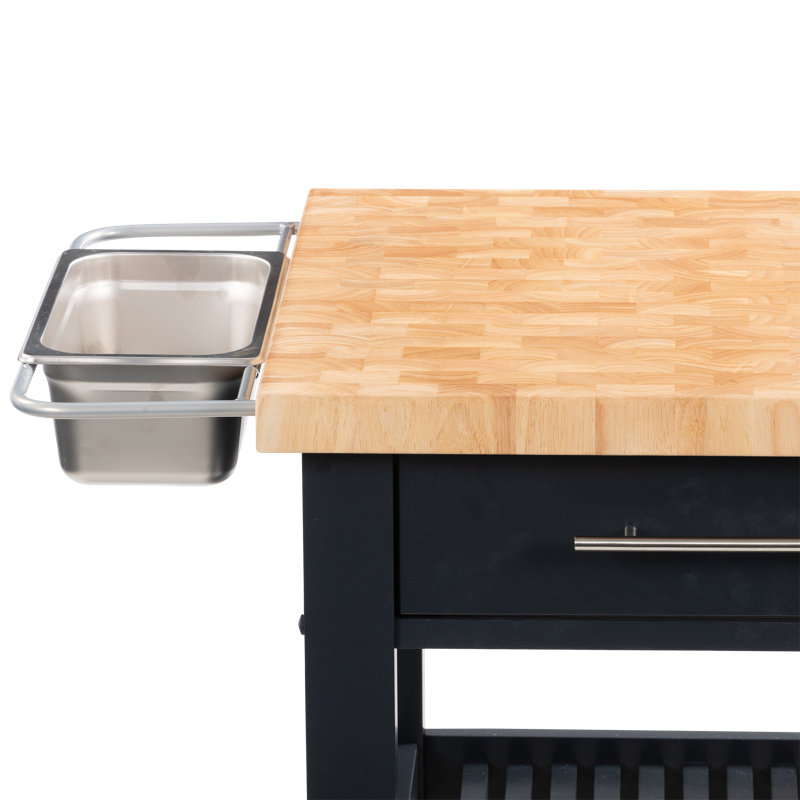 Prep & Savour Solid Wood Kitchen Cart & Reviews | Wayfair