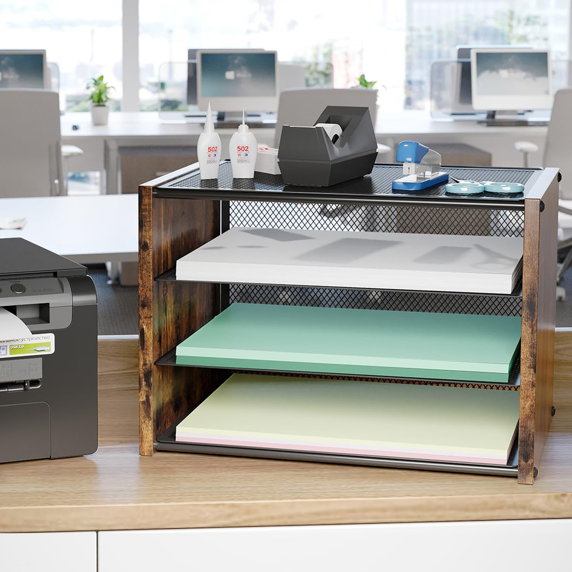 17 Stories Wooden Desk File Organizer - Wayfair Canada