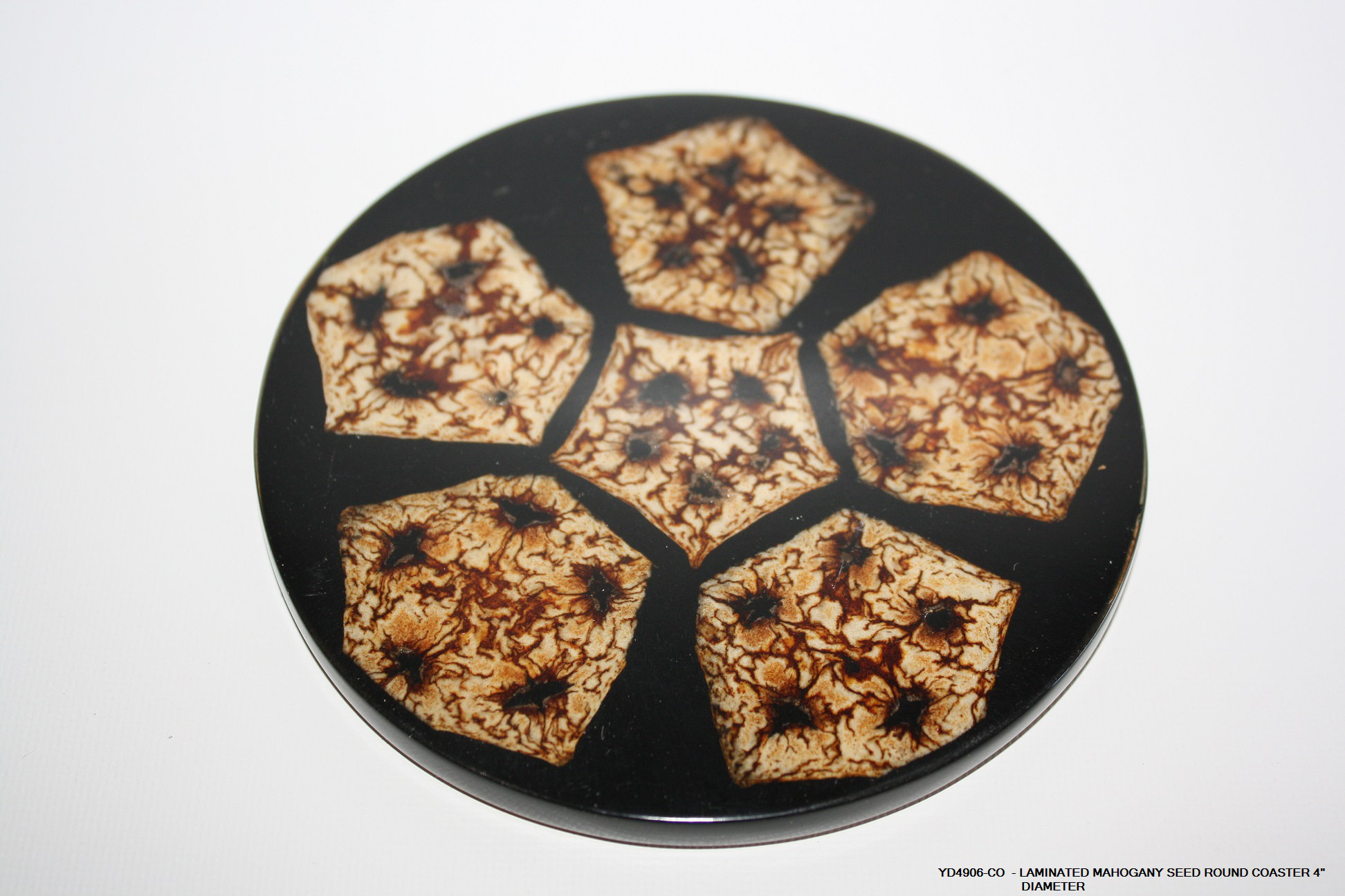 Desti Design Laminated Mahagony Seed Coaster | Wayfair